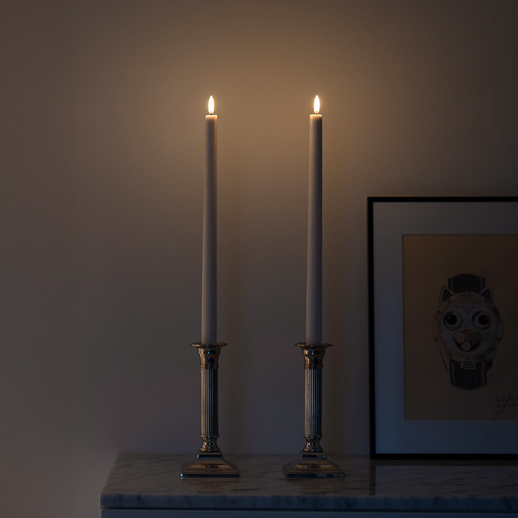 Premium LED tall antique candle 2-pack - Uyuni | SmartaSaker