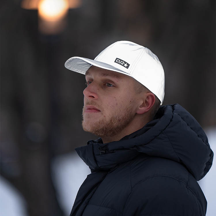 Reflective cap - Silver grey cap with reflective fabric CU2 | SmartaSaker