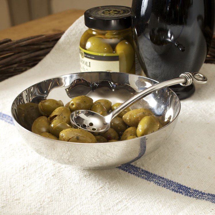 Olive spoon - Small stainless steel perforated spoon for olives ...