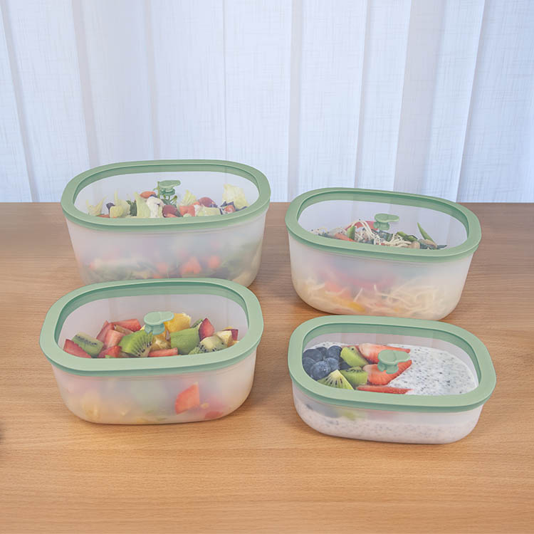 Vacuum containers with glass lids, set of 4 | SmartaSaker