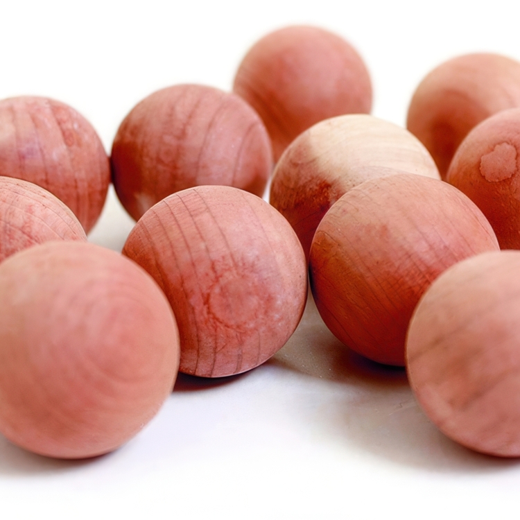 Ceder wood balls, Set of 12, LEGNO DI CEDRO, Ø 2,2 cm, Nature