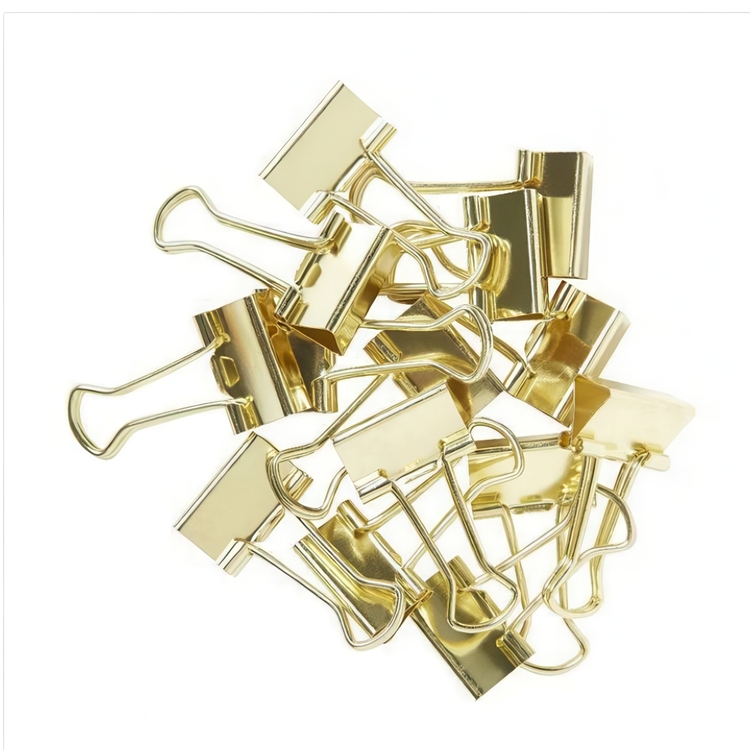 Fold Back Clips, 15 pcs, FOLDBACK XS, 19, mm, Gold