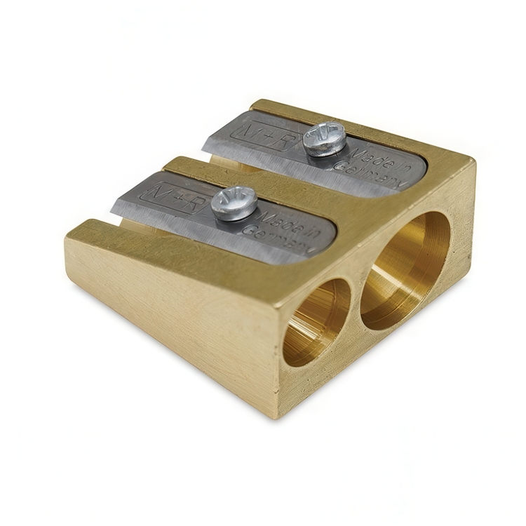 Pencil Sharpener, Double, M+R WEDGE, Brass