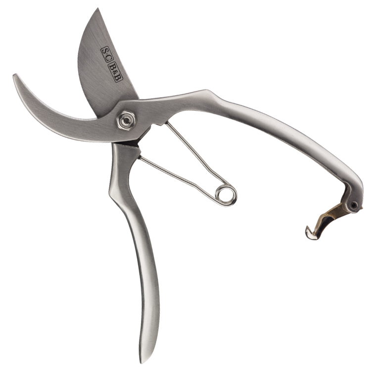 Stainless steel secateurs