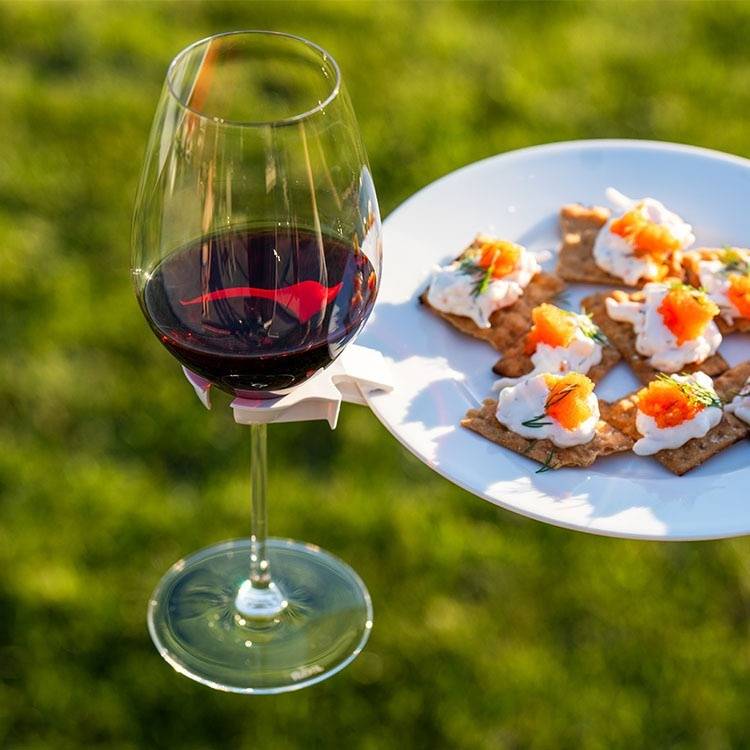 Plate glass holder: 10-pack of glass holders for plates at parties