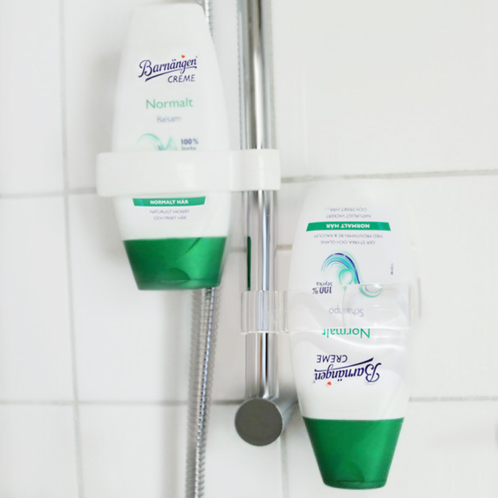 Shampoo holder 2-pack - Bottle holder for the shower | SmartaSaker