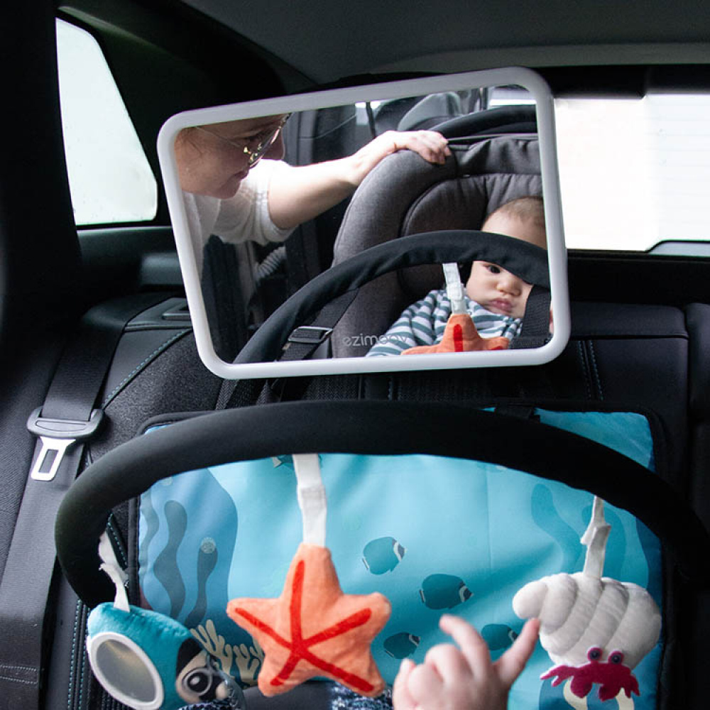 LED mirror for car seat - see your child easily | SmartaSaker